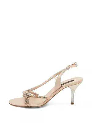 SERGIO ROSSI Crystal-embellished Slingback Sandals