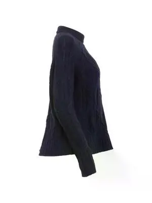 NILI LOTAN Cashmere Cable-knit Roll-neck Sweater
