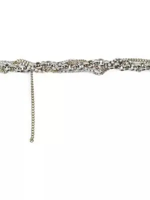 JUSTINE CLENQUET Celina Crystal-embellished Layered Necklace - Silver