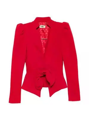 Elisabetta Franchi Bow Detail Peplum Blazer