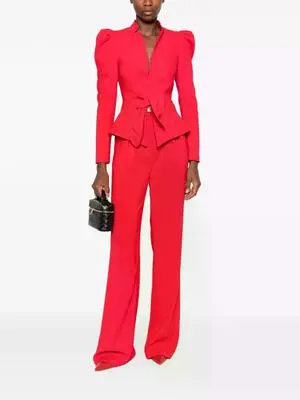 Elisabetta Franchi Bow Detail Peplum Blazer