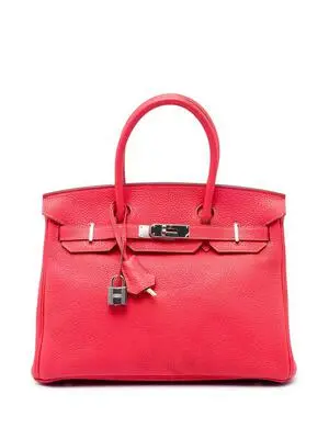 Hermès 2014 Clemence Birkin Retourne 30 Handbag - Red