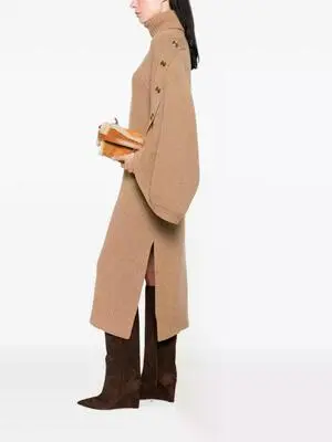 Zimmermann Button-embellished Roll-neck Midi Dress