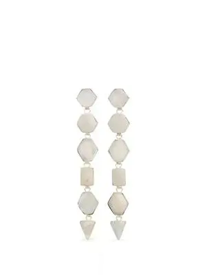 FREYA ROSE Warrioress Armour Drop-design Earrings - Silver