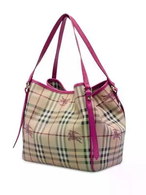 Burberry 2000-2017 Small Haymarket Check Coated Canvas Canterbury Tote Bag - Neutrals