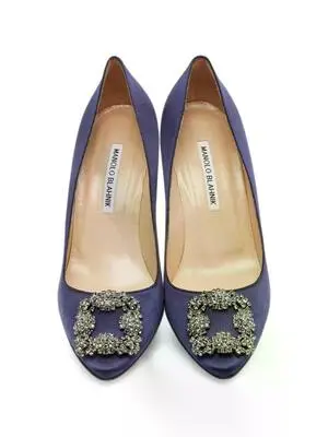 Manolo Blahnik Hangisi Buckle Pumps