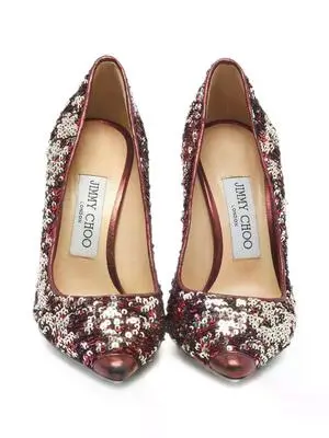 JIMMY CHOO Anouk Sequin-embellished Pumps