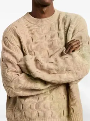 KIEFERMANN Textured Knit Crew Neck Sweater