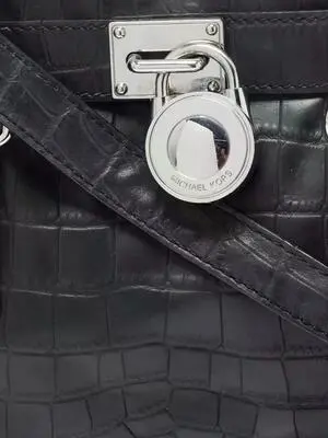 Michael Kors Hamilton Croc-embossed Tote Bag - Black