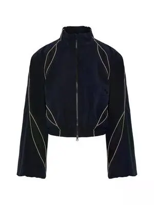 SRVC STUDIO Slash Cropped Track Jacket