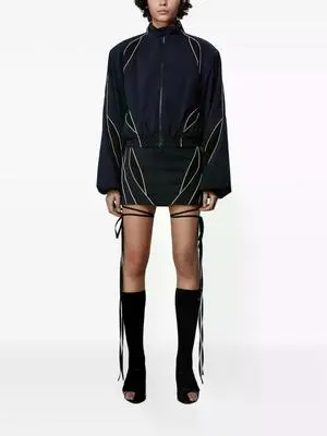 SRVC STUDIO Slash Cropped Track Jacket