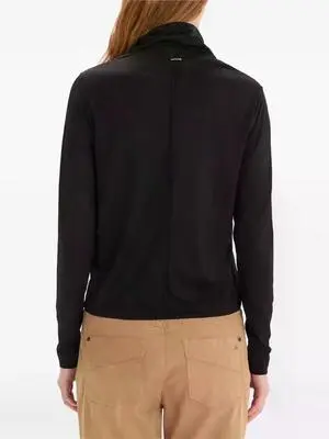 High Deflect Exposed-seam Long-sleeved Turtleneck T-shirt