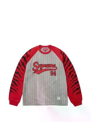 Supreme Tiger Raglan Long Sleeve T-shirt - Grey