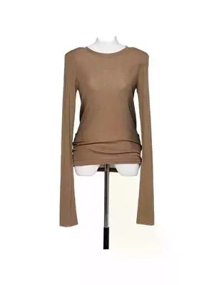 MULLER OF YOSHIOKUBO Gradation Shoulder-pad Long-sleeve T-shirt - Brown