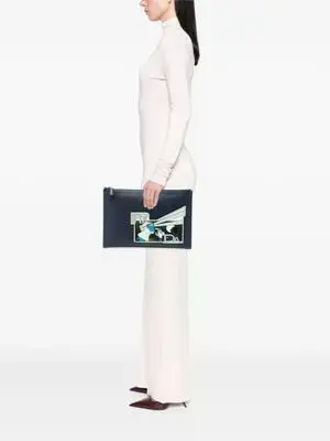 Prada 2013-2026 Saffiano Monkey Robot Clutch Bag