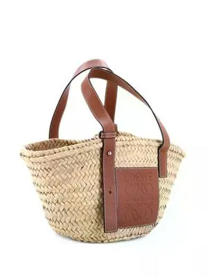 Loewe Basket Raffia Small Tote Bag - Neutrals