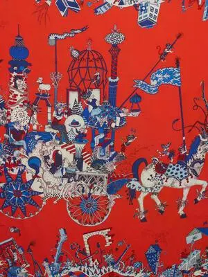 Hermès La Folle Parade 90 Scarf - Red