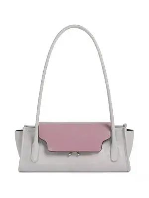 Marni Gray And Purple Leather Trunkette Bag