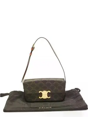 Celine Claude Triomphe Shoulder Bag - Brown