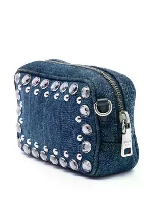 Prada 2000-2013 Mini Denim Borchie Bijoux Camera Bag Crossbody Bag