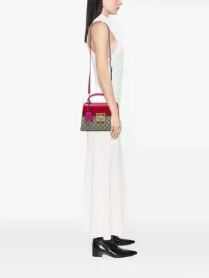 Gucci 2016-2026 Small Gg Supreme Padlock Satchel - Neutrals