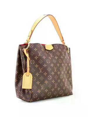 LOUIS VUITTON Graceful Handbag Monogram Canvas Pm Hobo Bag - Brown