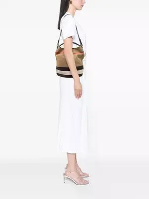 Burberry 2015 House Check Canvas Ashby Satchel - Neutrals