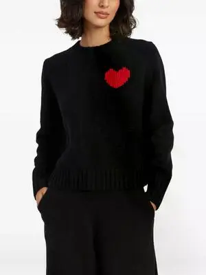 Chinti & Parker Heart Intarsia Merino Wool Sweater