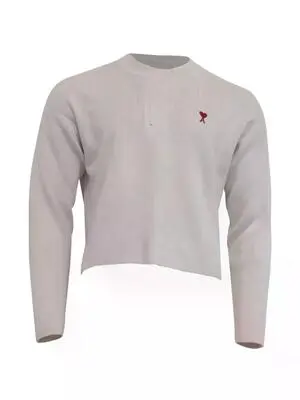 AMI Paris De Coeur Crew Neck Sweater - Neutrals