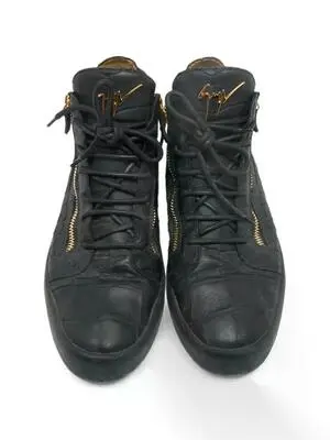 GIUSEPPE ZANOTTI Croc-embossed High-top Sneakers