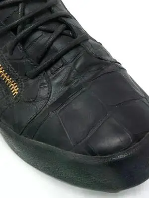 GIUSEPPE ZANOTTI Croc-embossed High-top Sneakers