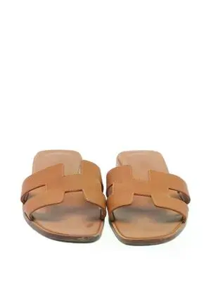 Hermès Oran Leather Slides