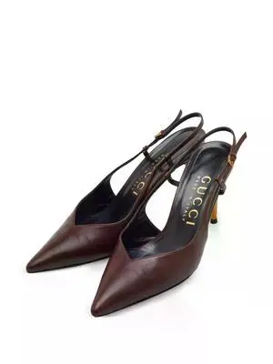 Gucci Leather Pointed-toe Slingback Pumps