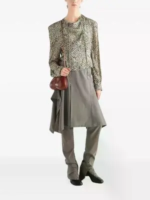 LEMAIRE Layered Blouse Leopard Printed Viscose