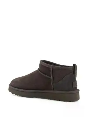 UGG Classic Ultra Mini Ankle Boots In Dark Suede - Grey