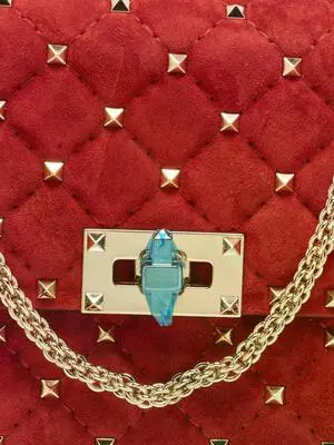 Valentino Garavani Rockstud Quilted Clutch Bag