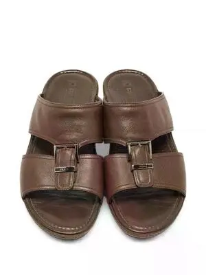 Prada Leather Buckle-detail Sandals