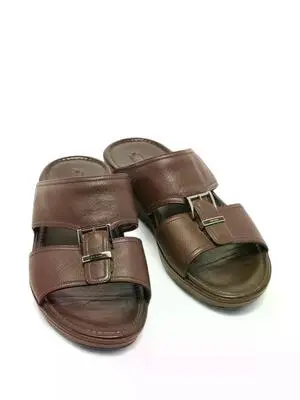 Prada Leather Buckle-detail Sandals