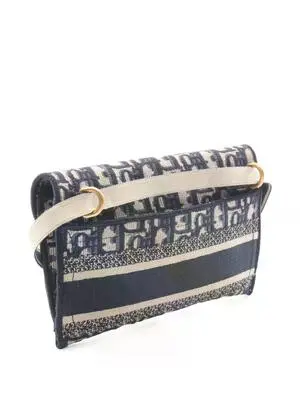 Dior Oblique Canvas Embroidered Saddle Slim Pouch Belt Bag