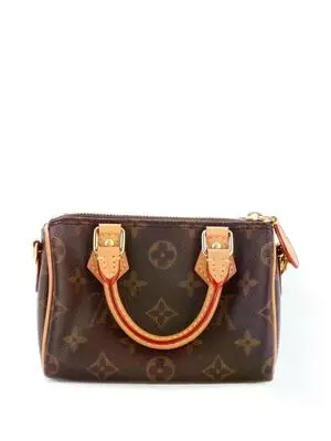 LOUIS VUITTON Speedy Bandouliere Nm Bag Monogram Canvas Nano Crossbody Bag - Brown