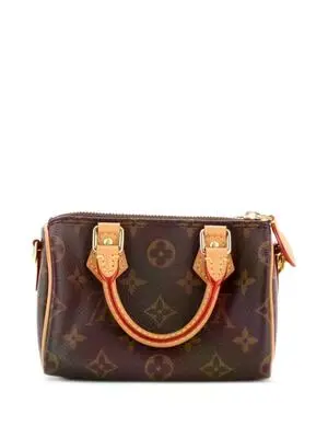 LOUIS VUITTON Speedy Bandouliere Nm Monogram Canvas Nano Crossbody Bag - Brown