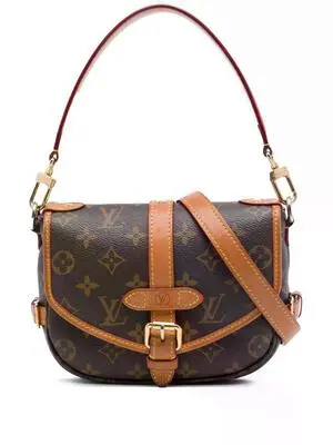 LOUIS VUITTON 2000-2026 Monogram Saumur Bb Satchel - Brown