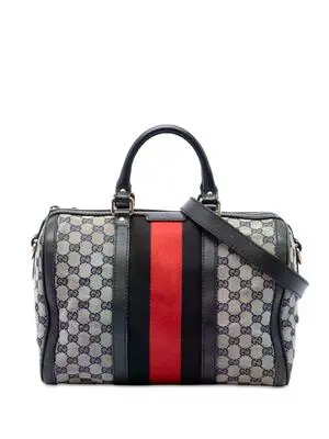 Gucci 2016-2026 Medium Gg Canvas Web Joy Boston Bag Satchel - Neutrals