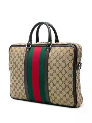 Gucci 2016-2026 Gg Canvas Web Briefcase Business Bag
