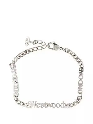 VIVIENNE WESTWOOD Millicent Logo-lettering Bracelet - Silver