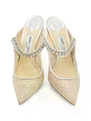 JIMMY CHOO Bing Crystal-embellished Mules