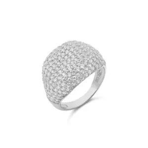 SHYMI Pave Signet Ring - Silver