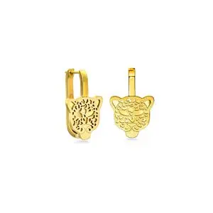 MYRTO KATRAMADOU JEWELLERY Gold Leopard Hoop Earrings - Gold/yellow