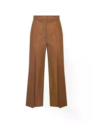 Max Mara Pressed-crease Virgin-wool Trousers - Brown