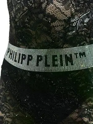 Philipp Plein Lace Legging Monogram Strass